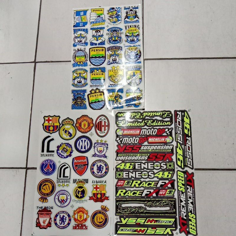 Jual stiker lembaran setiker motor stiker helm stiker sepeda stiker ...