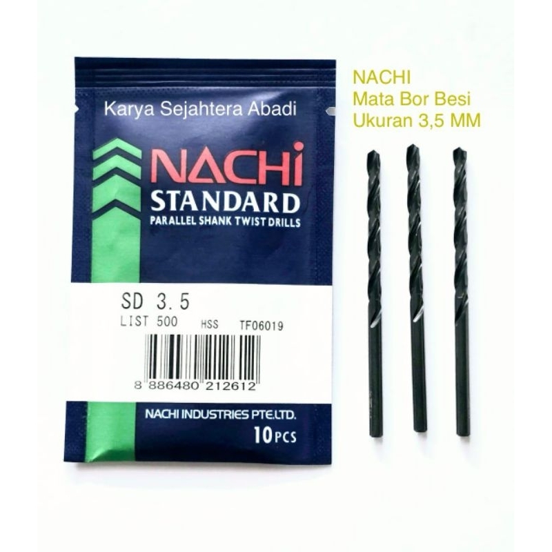 Jual Nachi 3.5 MM Mata Bor Besi HSS - Nachi Mata Bor Besi HSS 3.5 MM | Shopee Indonesia