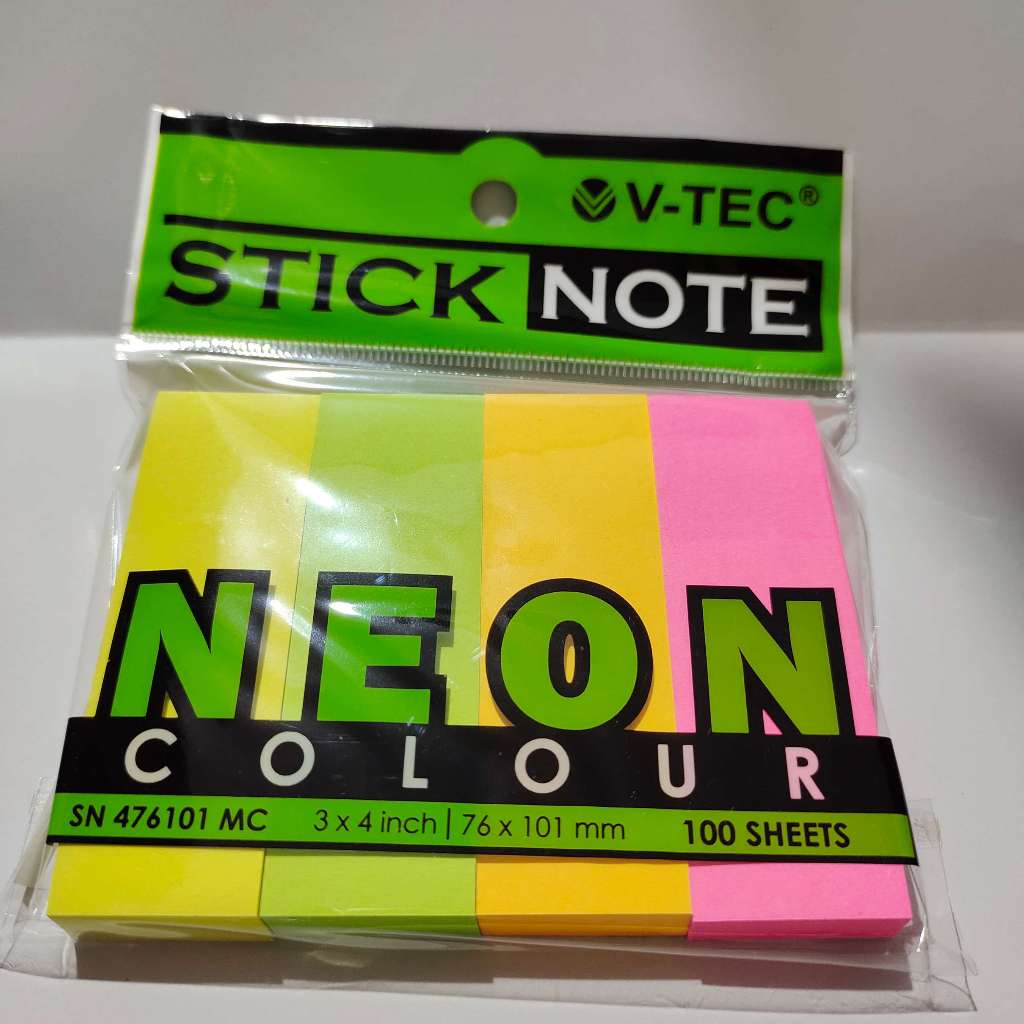 Jual sticky notes v-tec sn 476101, sticky notes warna warna, sticky ...