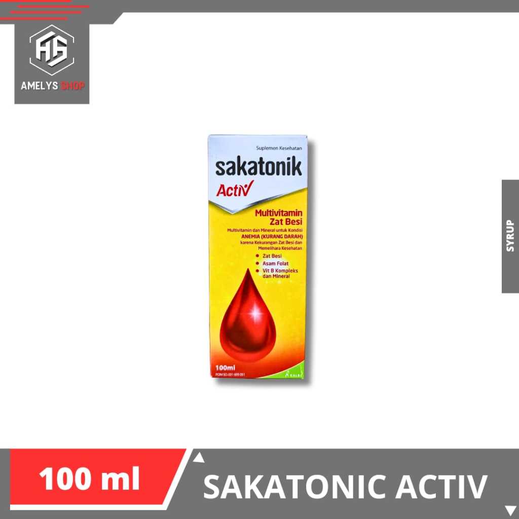 Jual Sakatonik Activ Multivitamin Zat Besi 100 ml dan 310 ml | Shopee ...