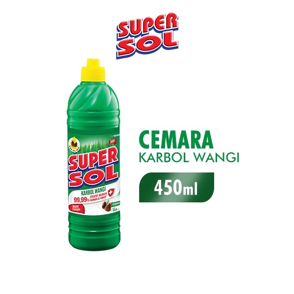 Jual Supersol 450ml Pembersih Lantai Karbol Cemara Pine Botol Super Sol ...