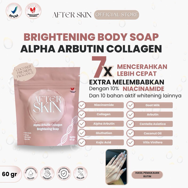 Jual Afterskin Brightening Soap KEMASAN BARU (after skin) | Shopee ...