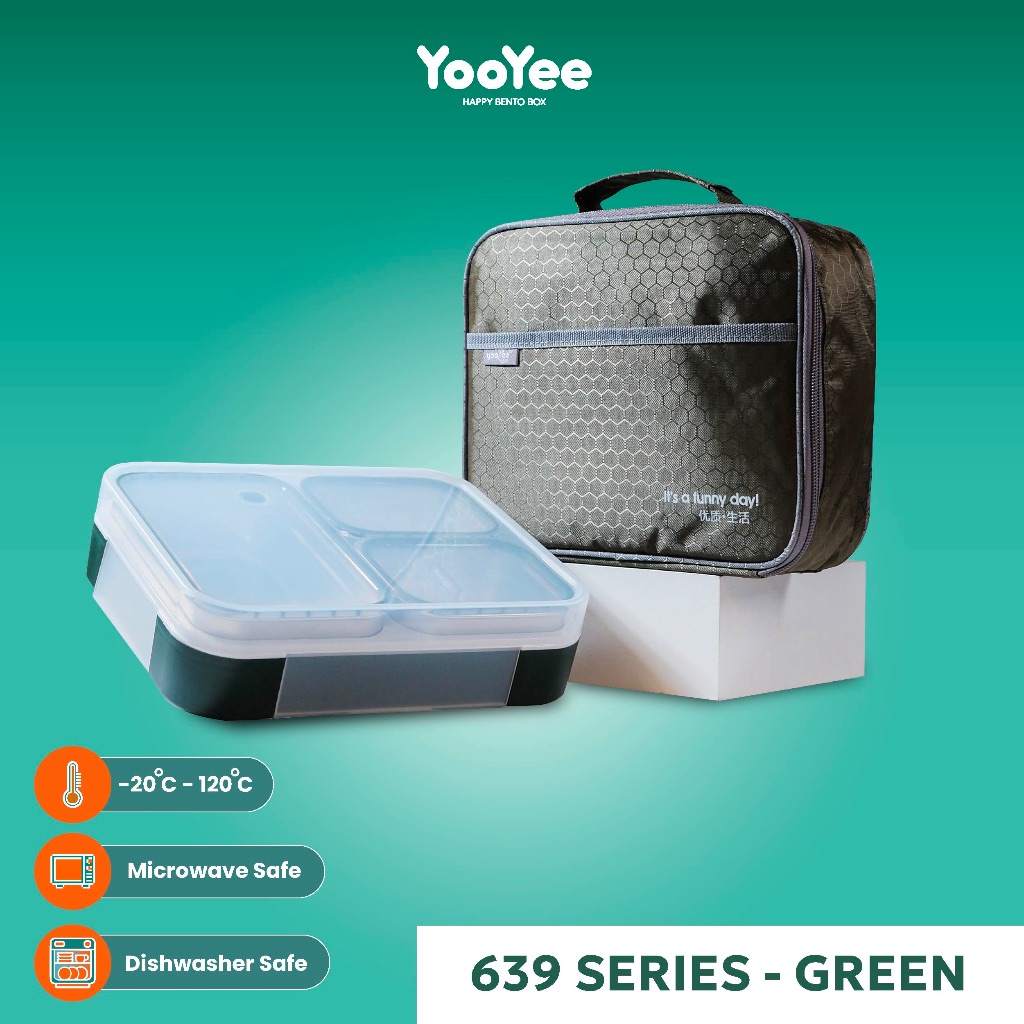 Jual Yooyee 639 Kotak Makan Stainless 3 sekat 1260ml | Shopee Indonesia