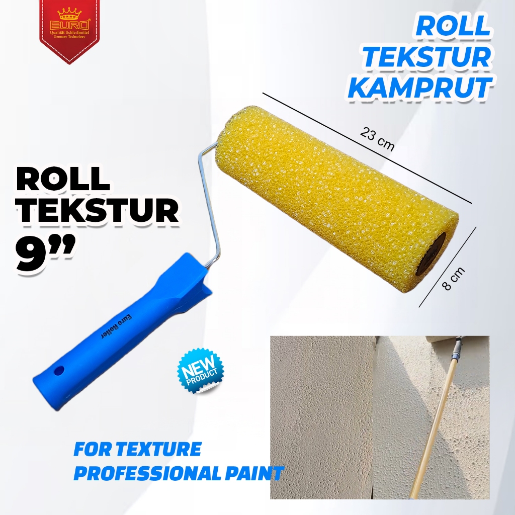 Jual Roll Cat Tekstur Motif Kamprot Roll 9 Inch Termurah Texture Roller ...