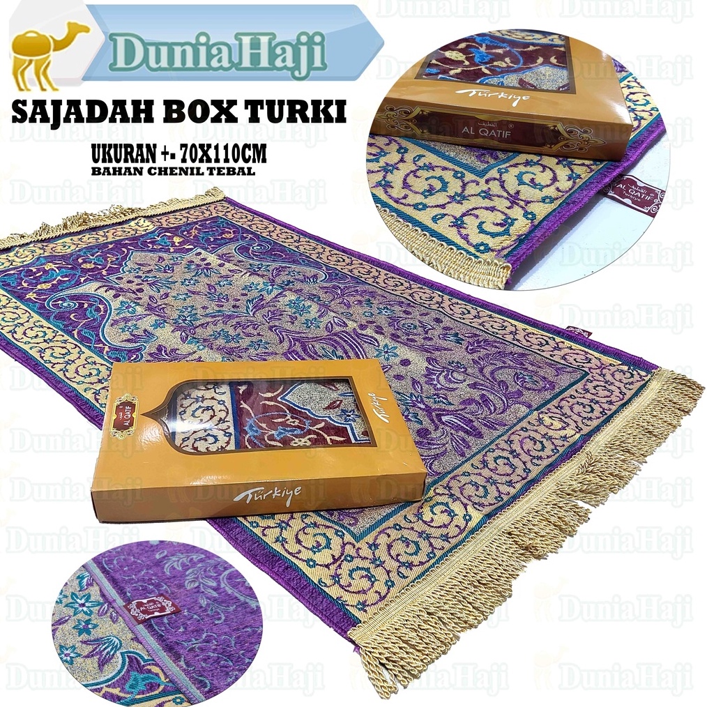 Jual Original Sajadah Box Turki Besar 7x11cm Tebal Souvenir Hampers ...