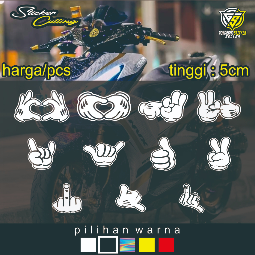 Jual Stiker Cutting middle finger animasi lucu - Stiker animasi tangan ...