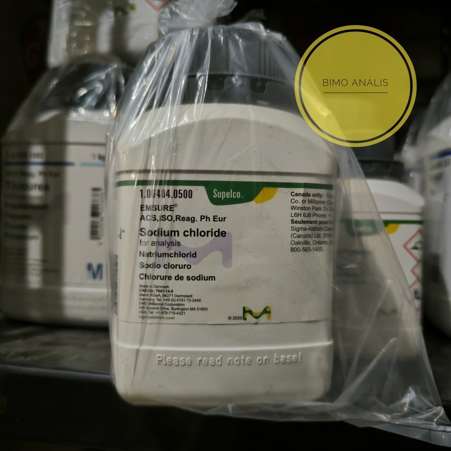 Jual SODIUM CHLORIDE 500gram / Natrium Klorida Pro Analis / NaCl 500GR ...