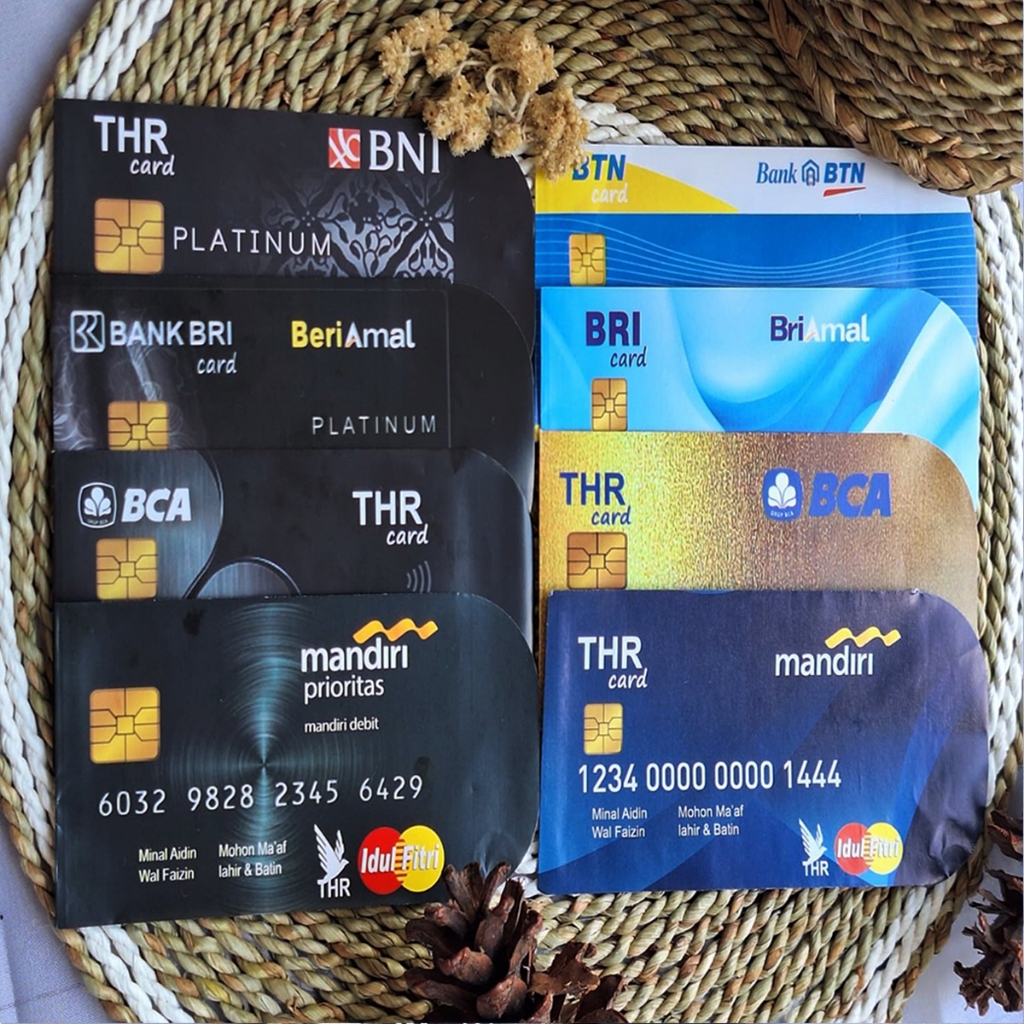 Jual Amplop ATM isi 10 sampe 100 Lembar Kartu ATM Bank Mandiri Bca Bri BTN Amplop Lebaran ...