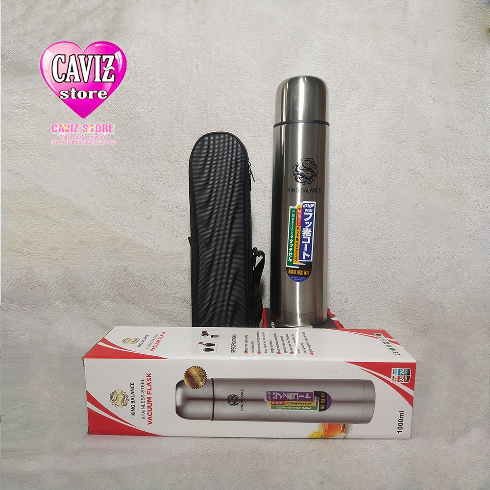 Jual Thermos Vacum Flask Stainless 1 Liter King Balance - Termos Air ...
