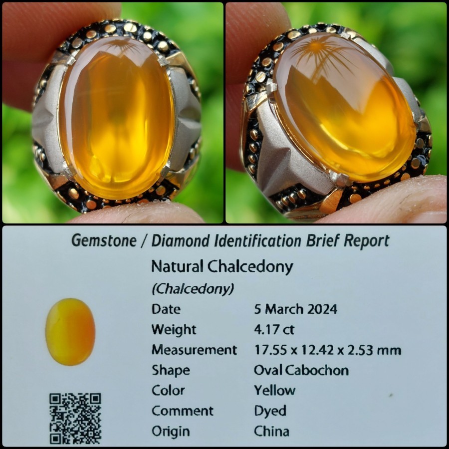Jual Natural Chalcedony Yellow Batu Akik Kuning Sunkist Kristal Asli ...