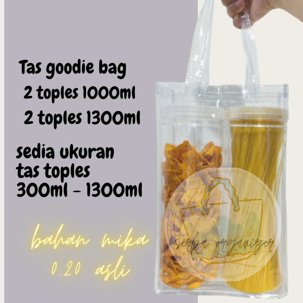 Jual 10x10x20 Tas transparant Goodie bag toples cookies souvernir ...