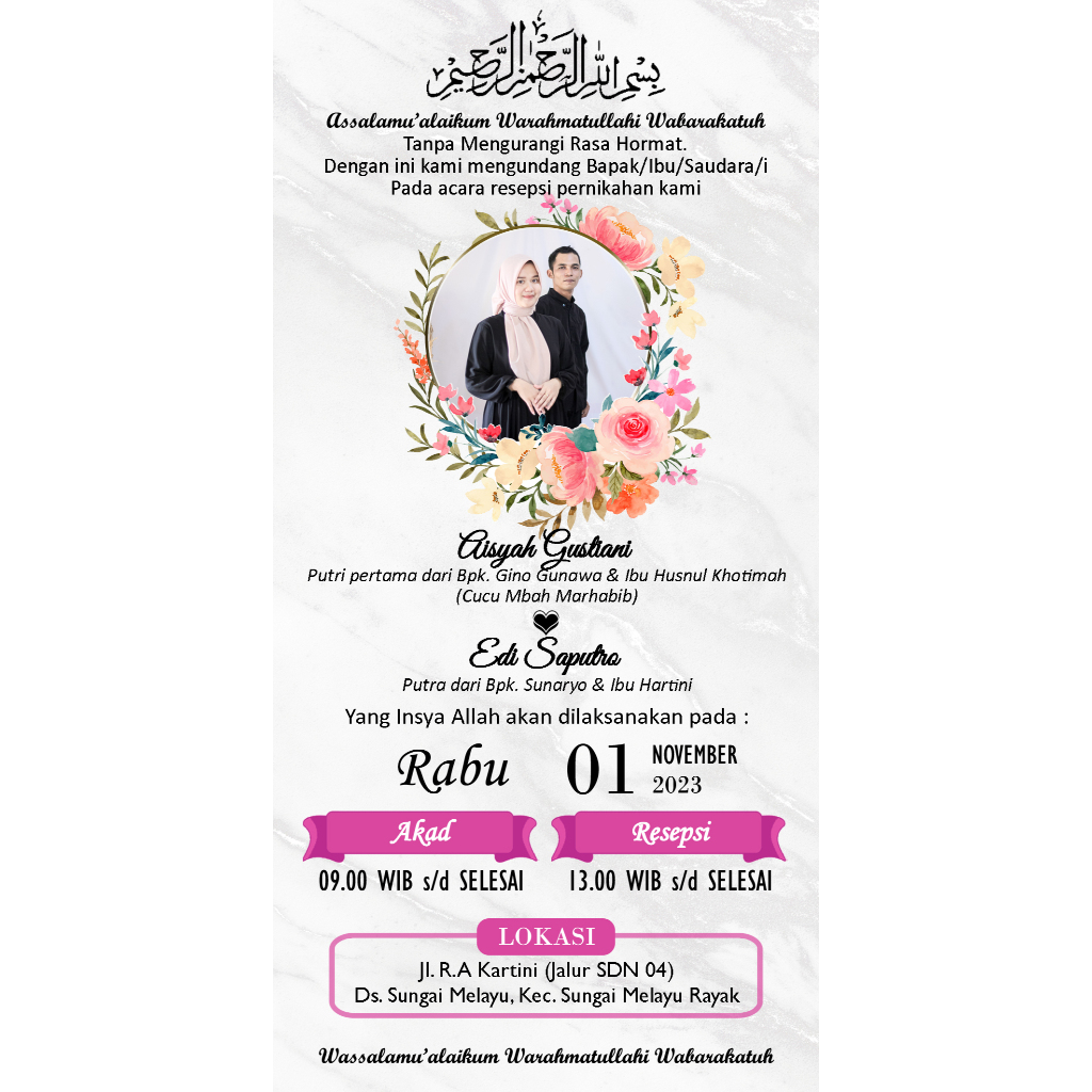 Jual Undangan Digital untuk Pernikahan, Tunangan, Lamaran, Khitan ...