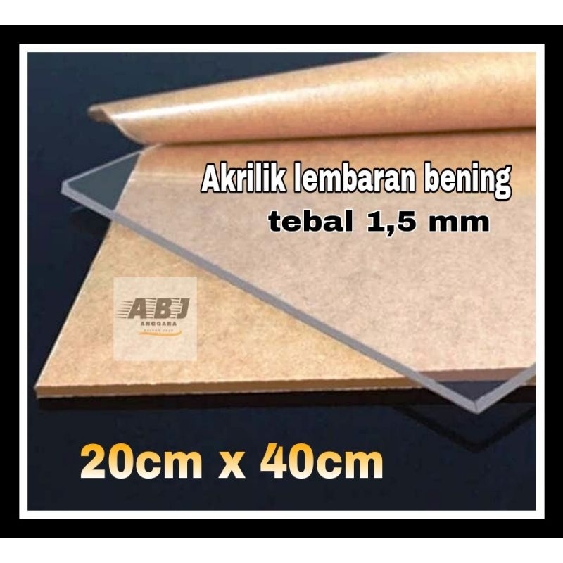 Jual Acrylic bening 1,5mm 20x40/Akrilik lembaran bening 1,5mm | Shopee Indonesia