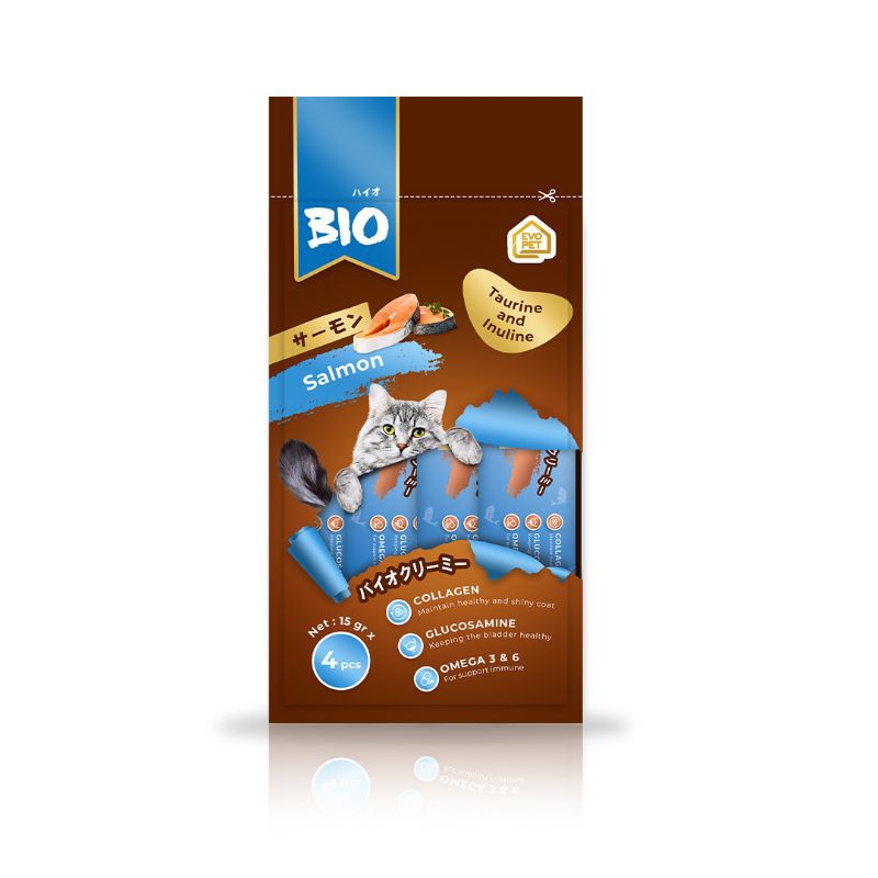 Jual ( paket 5pcs ) Bio liquid Snack / Cemilan kucing -. Salmon ...
