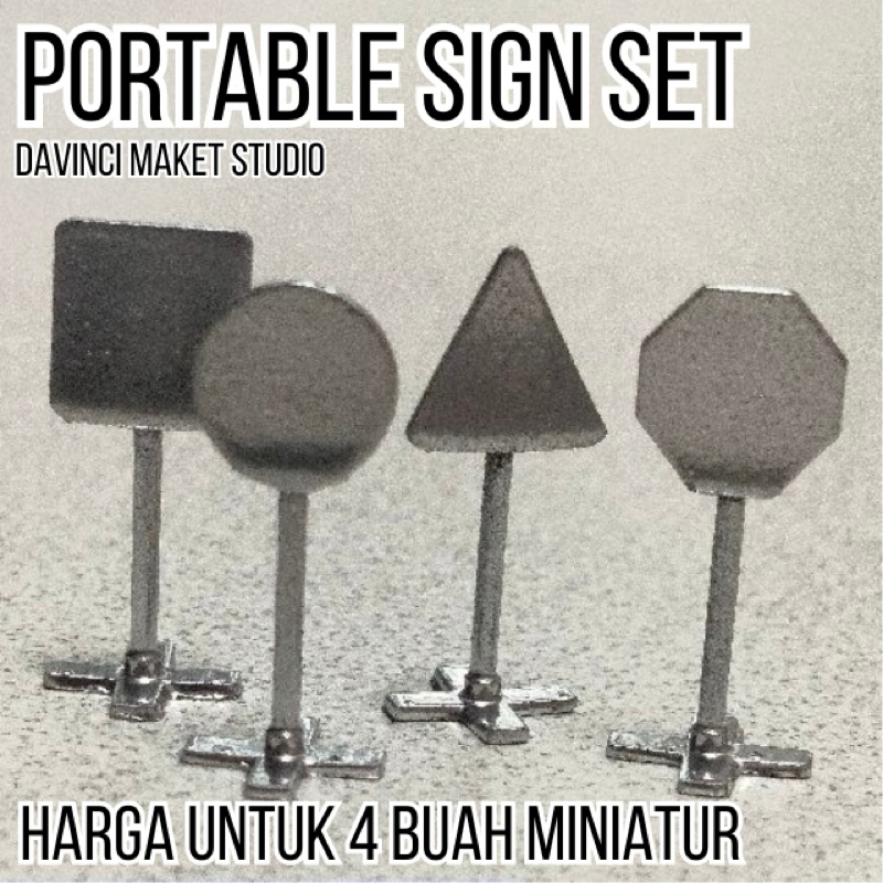 Jual (64) Miniatur Aksesoris Jalan Raya Corong Stick Parkir Cermin ...