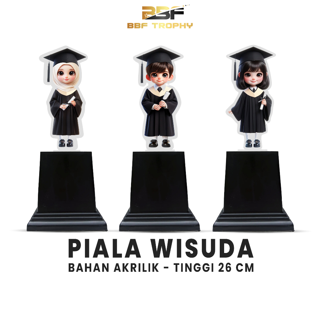 Jual Piala Wisuda Anak Sekolah Tk Paud Sd Plakat Boneka Akrilik ...