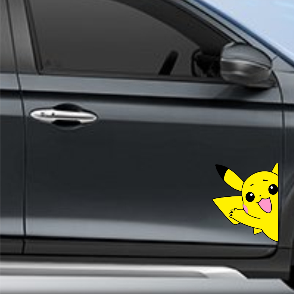 Jual stiker mobil pikachu pokemon lucu sticker pintu mobil cutting 40cm ...