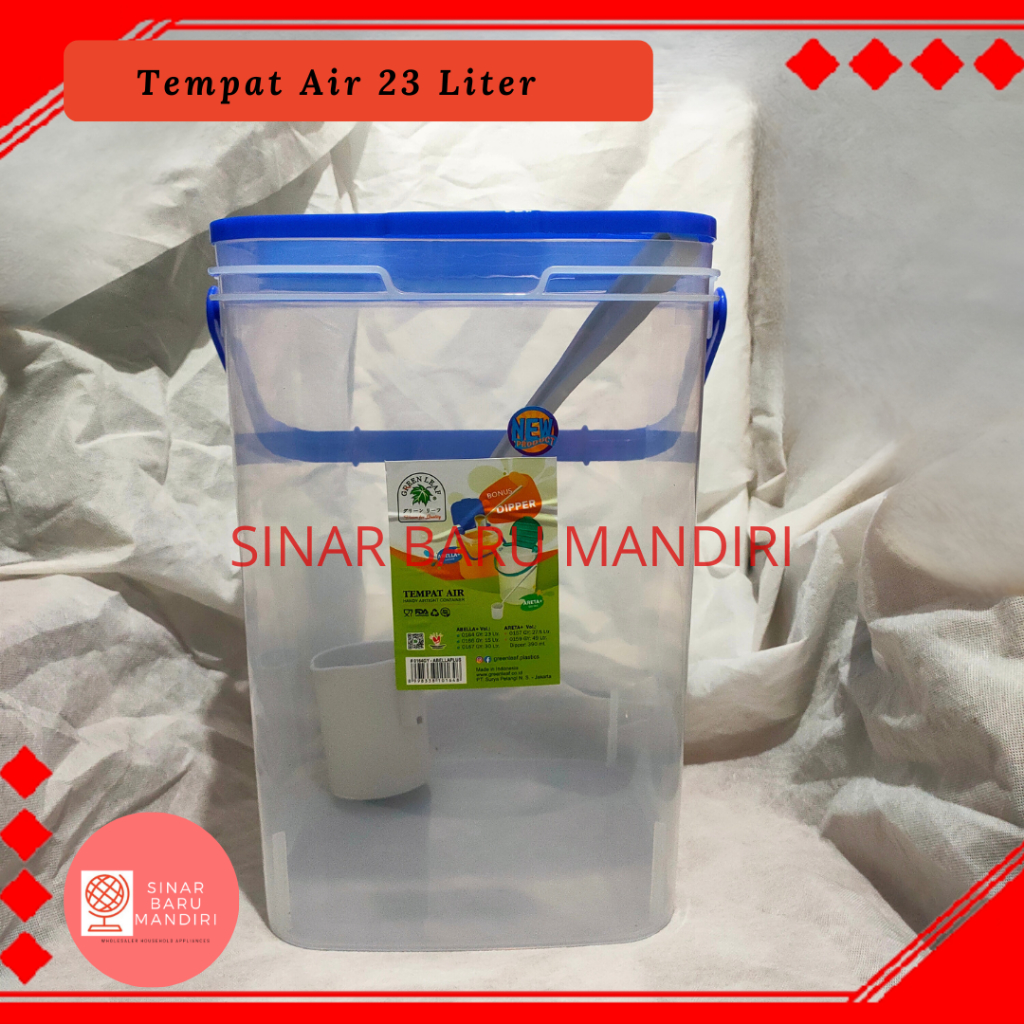 Jual Toples / SW/ Tempat air segi dengan gayung 23 liter 0164 GY ...