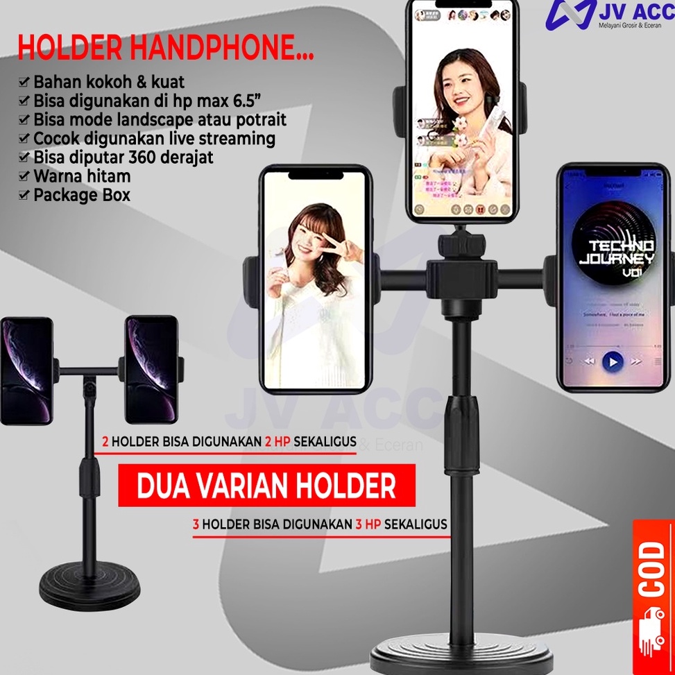 Jual WaT PEGANGAN PHONE STAND HOLDER HP MULTI SCREEN LIVE STREAMING ALL ...