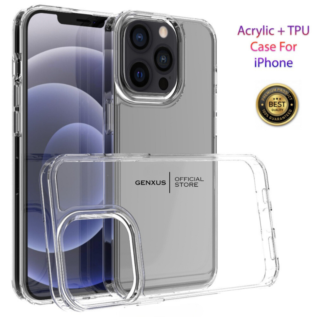 Jual Genxus Acrylic Case Bening iPhone 15 / 15 PLUS / 15 PRO / 15 PRO ...