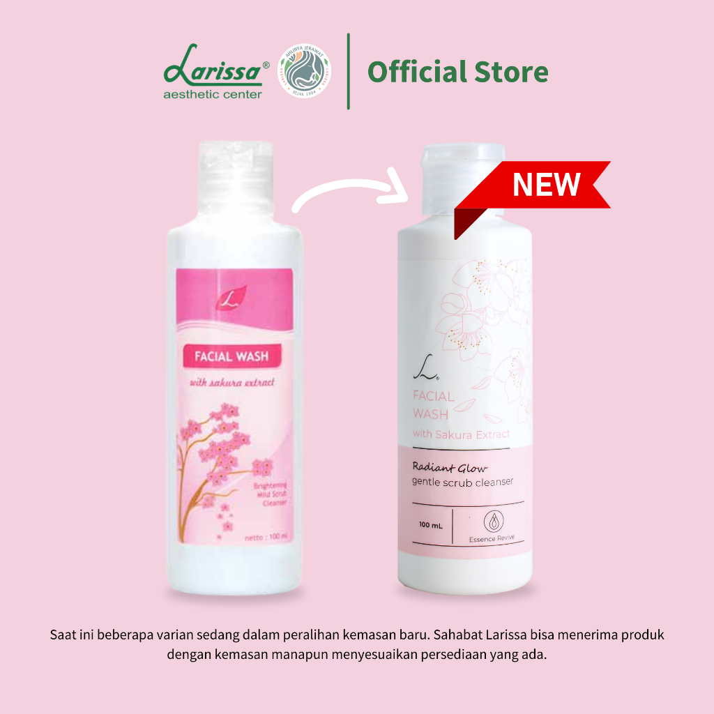 Jual Larissa Facial Wash Sakura Brightening Series | Shopee Indonesia