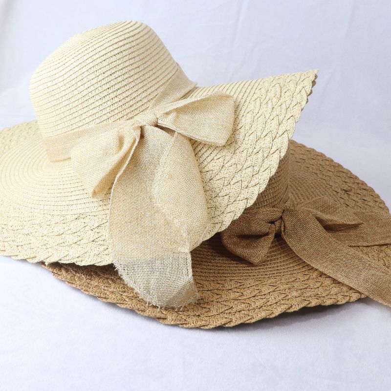 Jual Topi pantai pita pelipit PL14 / Topi pantai lebar / Summer Hat ...