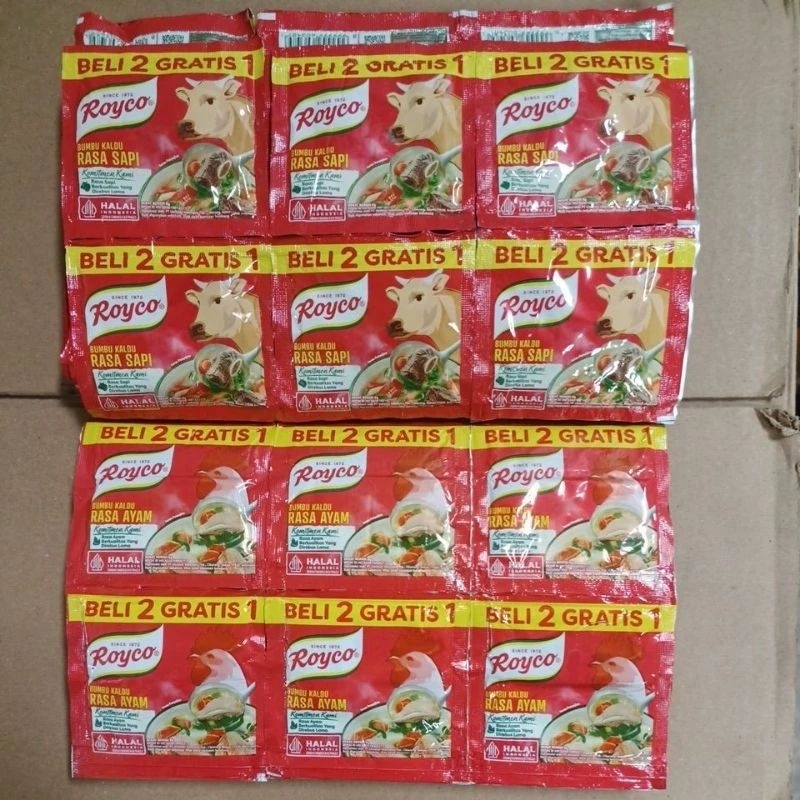 Jual ROYCO AYAM & SAPI RENTENG (12X9g) / PENYEDAP RASA / BUMBU MASAK ...