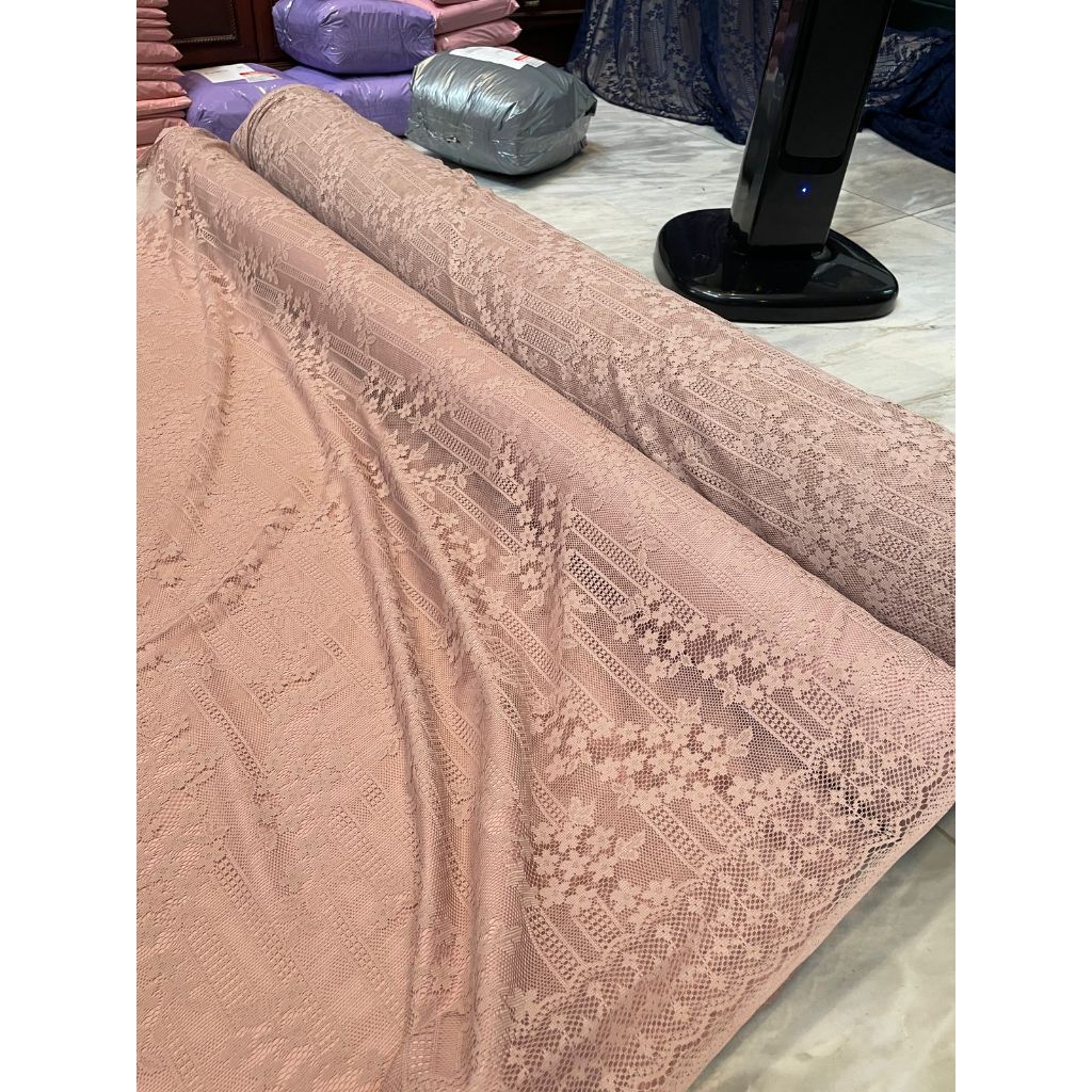 Jual Kain Kebaya Brokat Brukat Lace Ayana Motif Bunga Warna Pastel ...