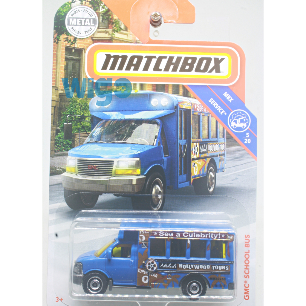 Jual Matchbox GMC School Bus biru lot K 2018 Diecast | Shopee Indonesia