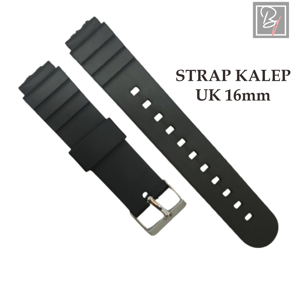 Jual Tali Jam Tangan Rubber Kalep, Strap Arloji Karet, Ukuran 16mm ...
