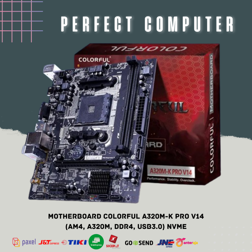 Jual Motherboard Colorful A320M-K PRO V14 (AM4, A320M, DDR4, USB3.0 ...