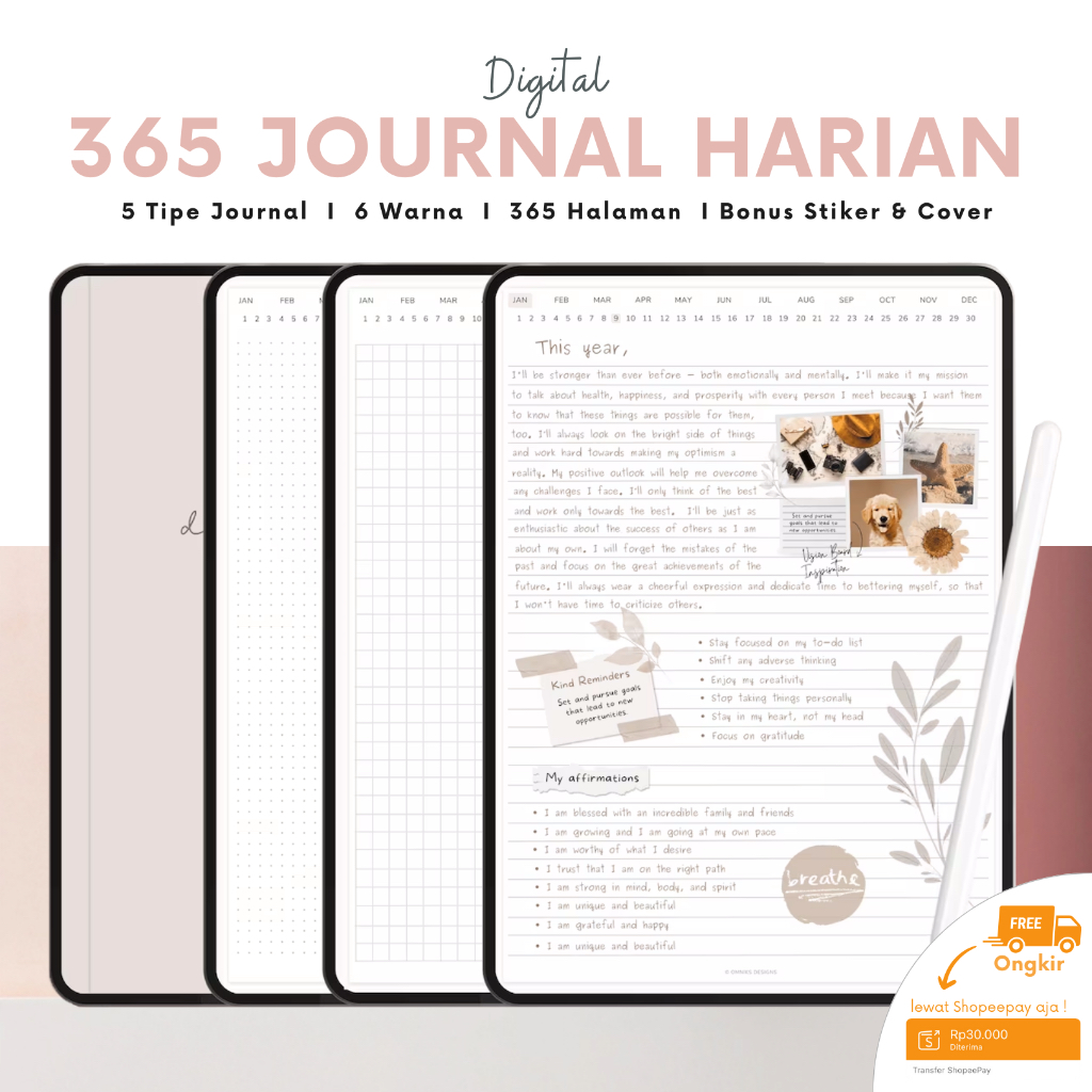 Jual Digital Jurnal Harian / Digital Daily Journal 365 Days untuk ...