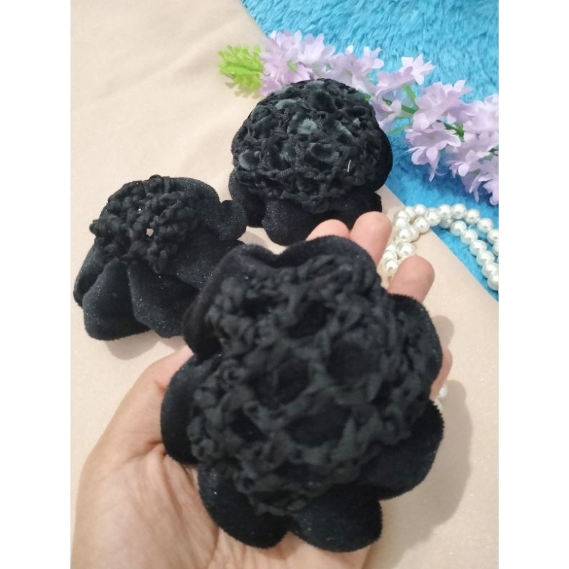 Jual 1pcs kuncir Cepol//Harnet Cepol hitam//jaring rambut | Shopee ...