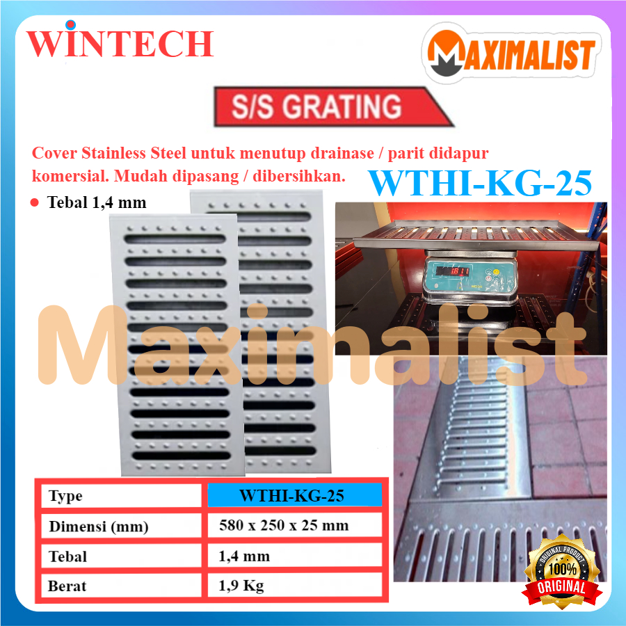 Jual Wintech WTHI-KG-25 S/S Grating - Kitchen Cover Untuk Menutup ...