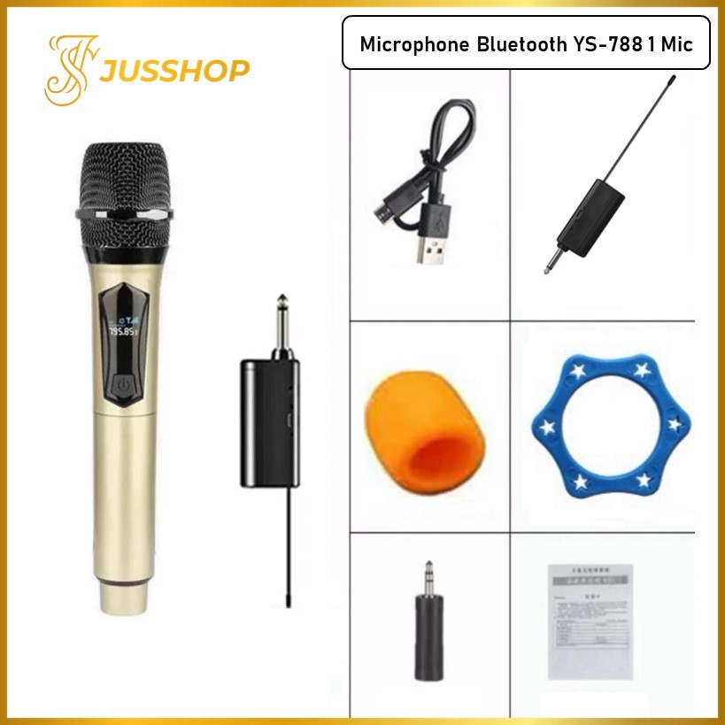 Jual Microphone Karaoke Wireless 1in1 YS-788 Microphone Single Mic ...