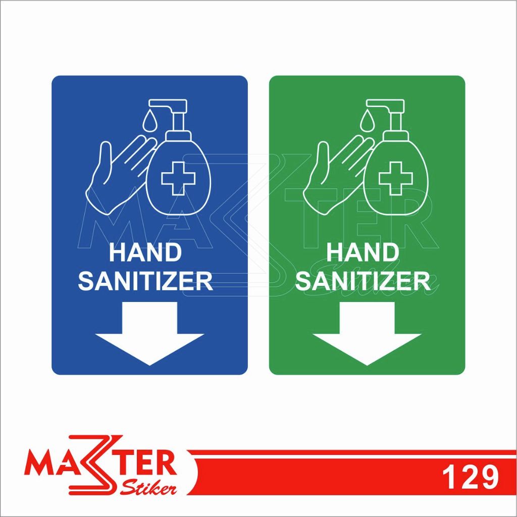 Jual 129 - Stiker Hand Sanitizer, Sabun Cuci Tangan, Sticker Vinyl ...