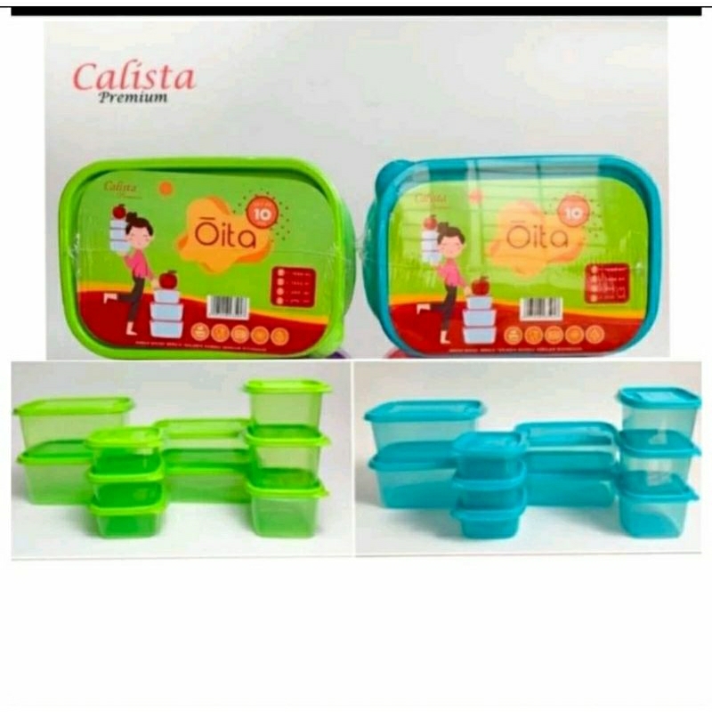 Jual Calista Oita Toples Food container box set 10pcs / tempat ...