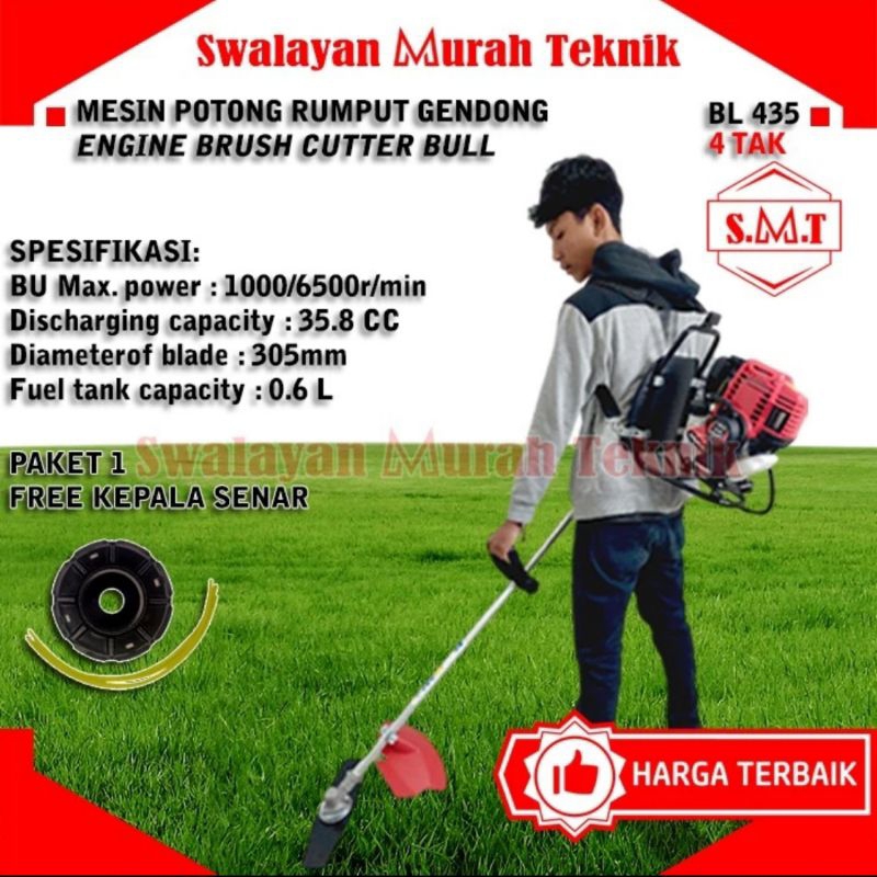 Jual Mesin Potong Rumput Gendong 4 Tak BULL BL435 Engine Brush Cutter 435 | Shopee Indonesia
