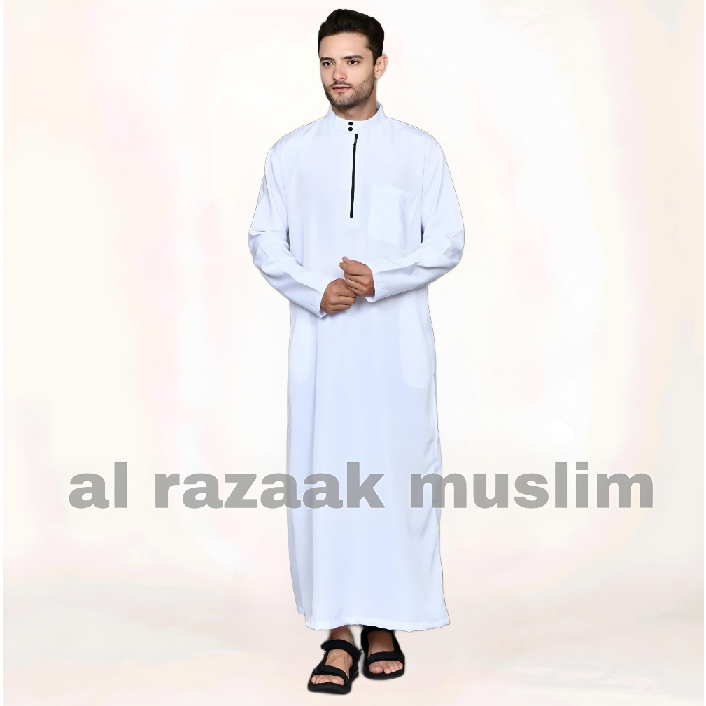 Jual Jubah Pria Gamis Laki Muslim Dewasa Motif Batik Katun Polyester ...