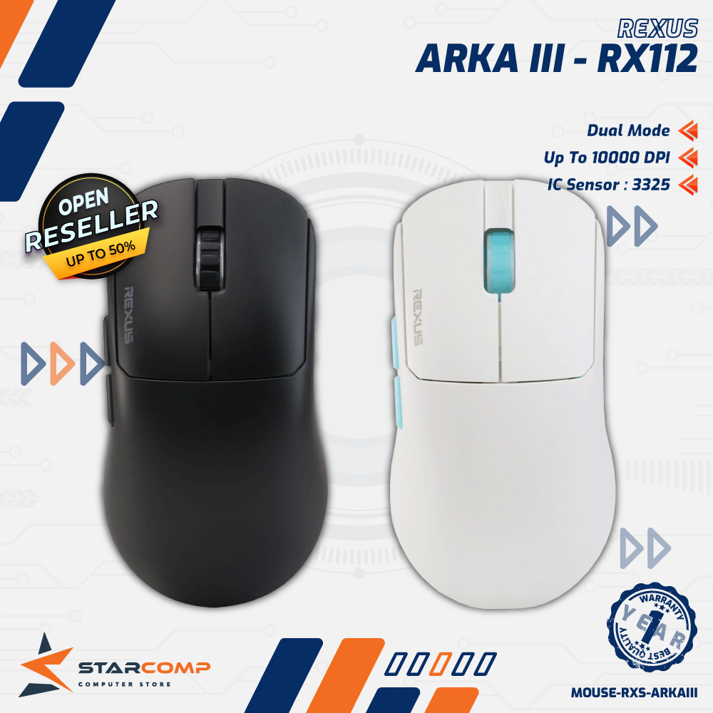 Jual Rexus Arka III RX-112 Lightweight Wireless Mouse Gaming ...