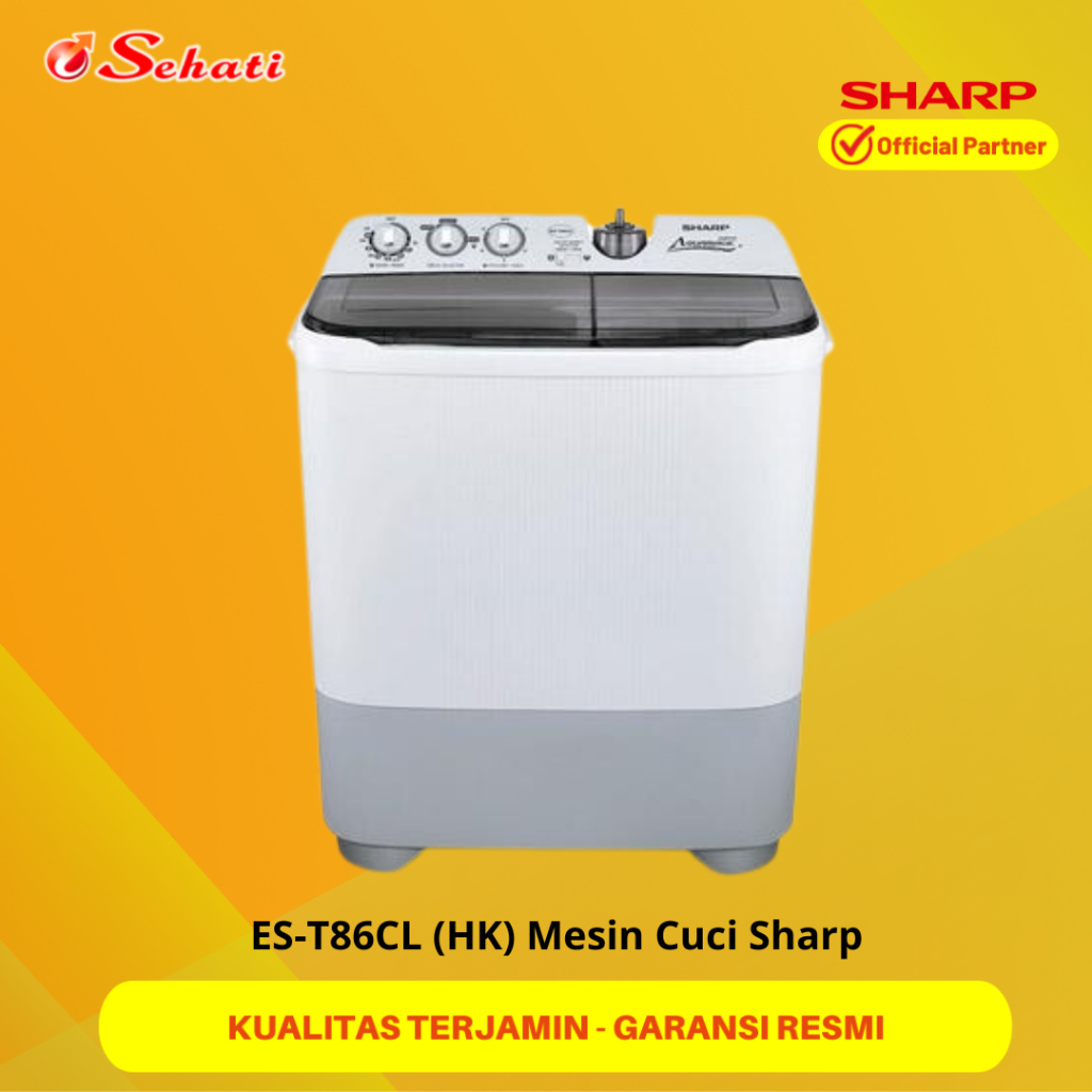 Jual SHARP Sharp Super Aquamagic Mesin Cuci 2 Tabung Twin Tube ES-T86CL ...