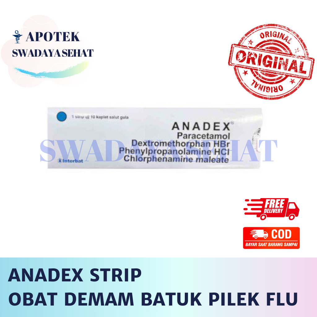 Jual ANADEX Strip - Obat Demam Batuk Pilek Flu Isi 10 Tablet | Shopee ...