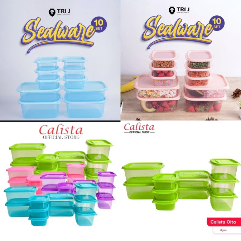 Jual CALISTA SET DAN SEALWARE TRI J SET 10, toples set 10 calista,triJ ...