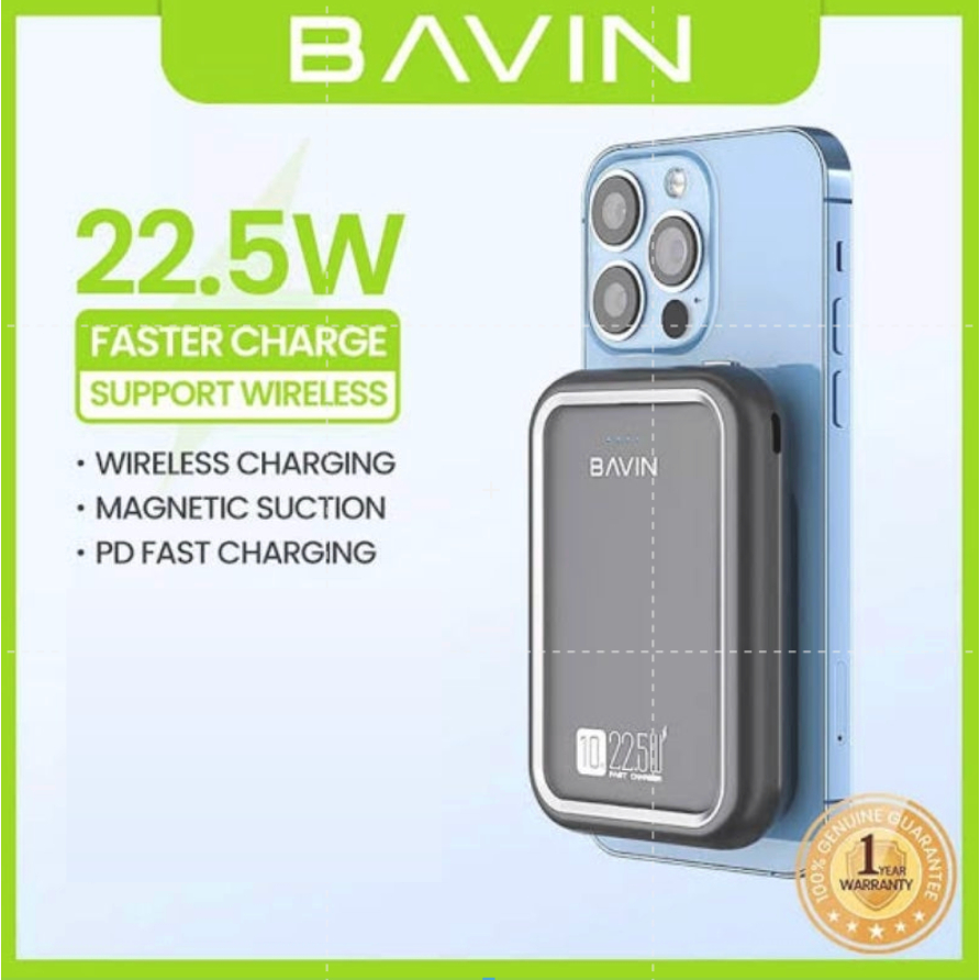 Jual BAVIN PC061 Powerbank MagSafe Wireless Magnetik 10.000mAh Support ...
