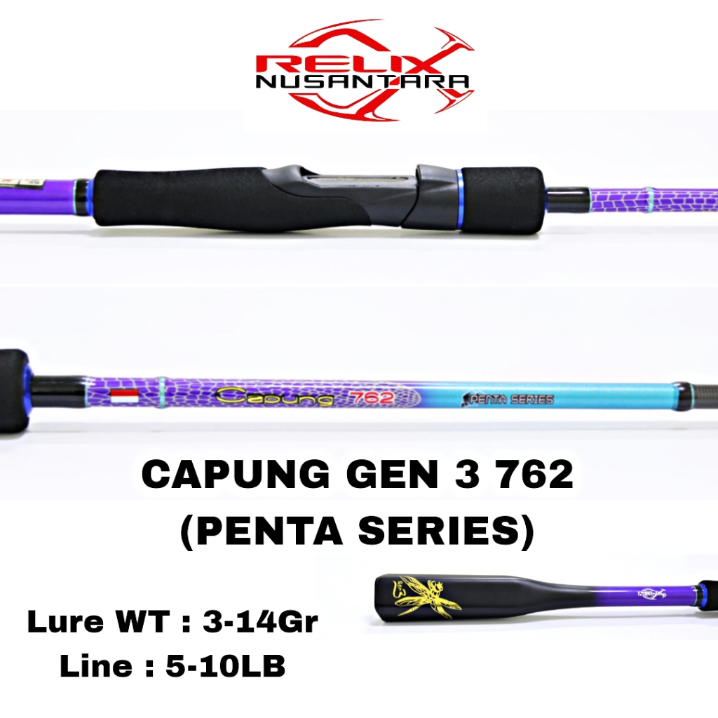 Jual Joran Relix Nusantara Capung 762 UL 5-10lb Gen 3 Penta Series ...