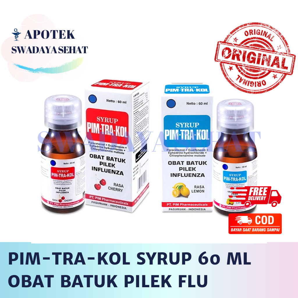 Jual PIMTRAKOL Syrup 60 ML Rasa Cherry Dan Lemon - Pim-Tra-Kol Sirup ...