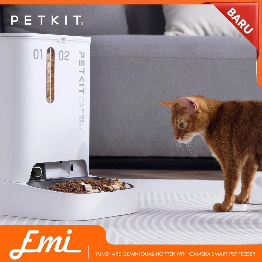 Jual PETKIT YumShare Gemini Dual-hopper with Camera Smart Pet Feeder ...