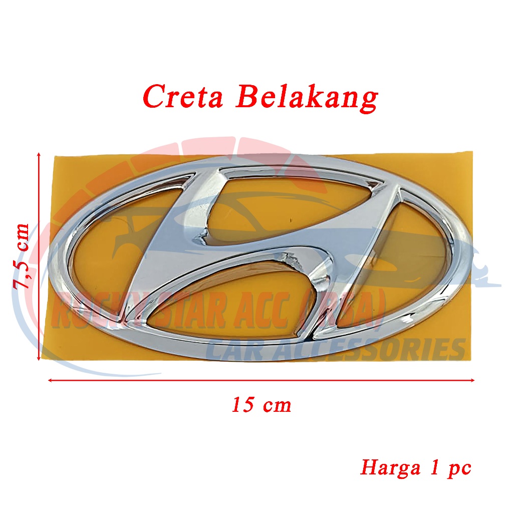 Jual Emblem Mobil Logo Creta Bagasi chrome 15 cm X 7,5 cm | Shopee ...