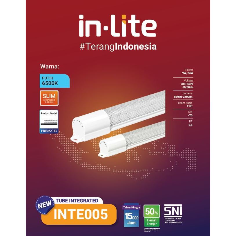 Jual INTE005 24 WATT LAMPU IN LITE LED T8 T5 24W PRISMATIC INTEGRATED ...