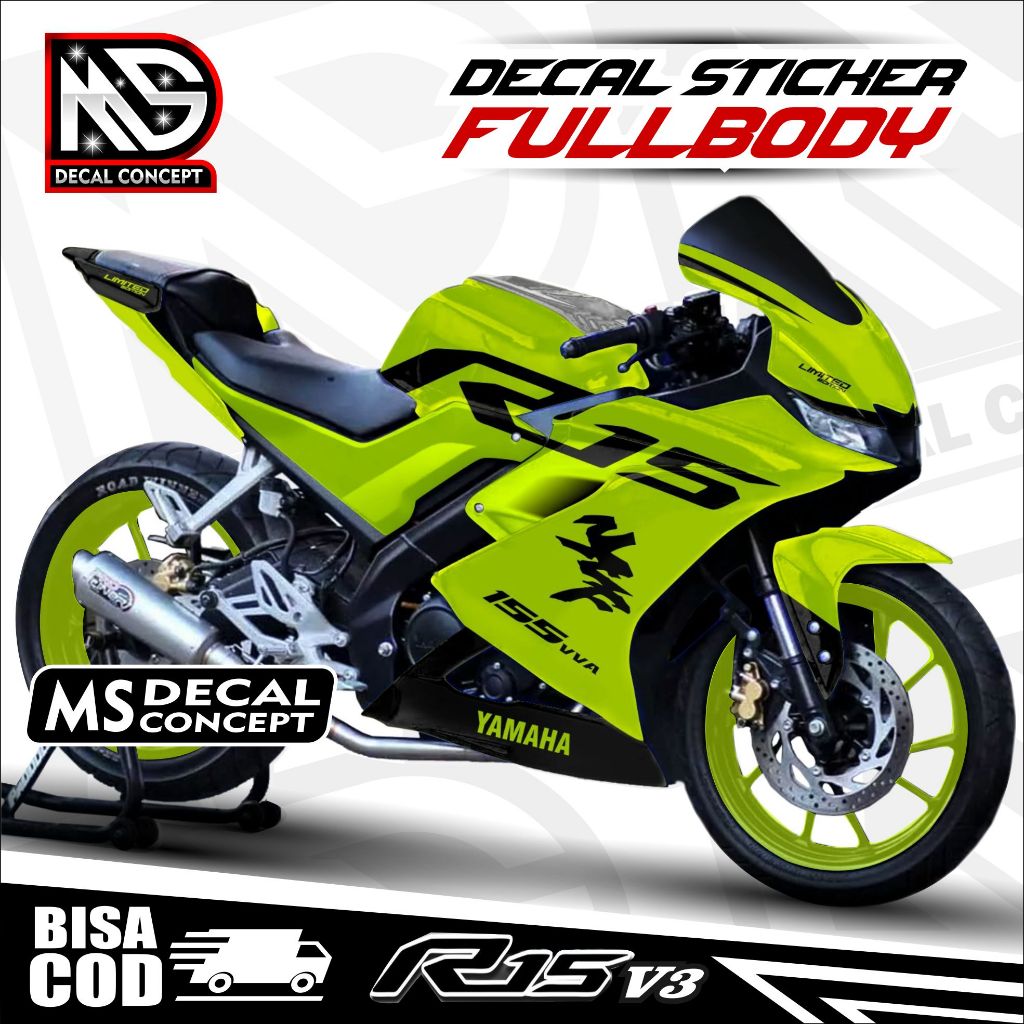 Jual Decal R15 V3 Full Body Stiker R15 V3 Full Body Dekal R15 V3 YZF ...